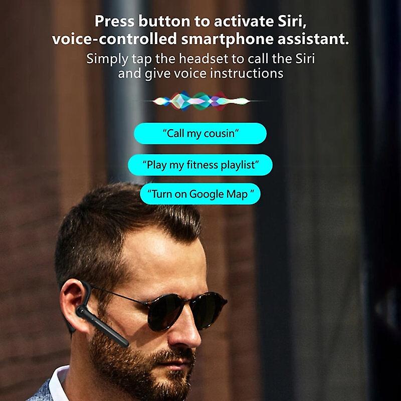 Bluetooth 5.0 Headset Dual Mic Smart Human Voice Enc Noise Cancelling ...