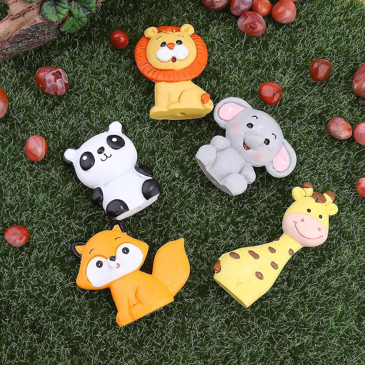 5 Piece Jungle Safari Animal Cake Toppers, Zoo Animal Cake Toppers ...