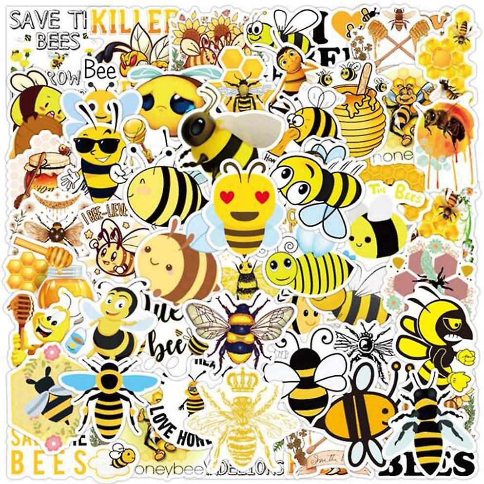 50 Pcs Bee Stickers, Aesthetic Stickers, Cute Stickers, Vinyl Stickers ...