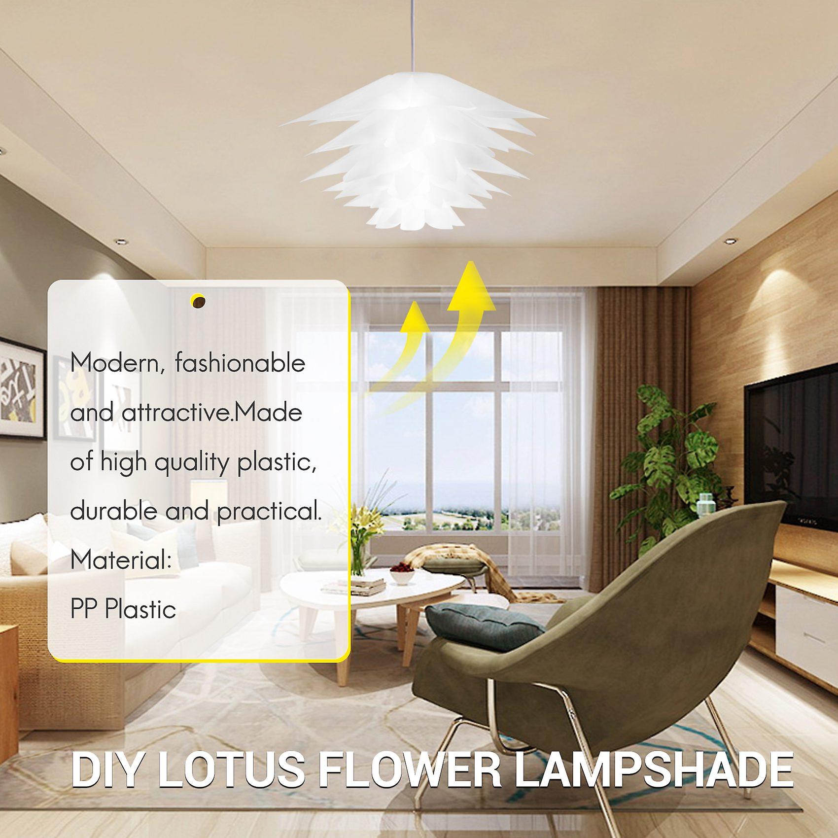 Lotus Chandelier Lampshade DIY Lotus Flower Six-Layer Lamp Shade ...