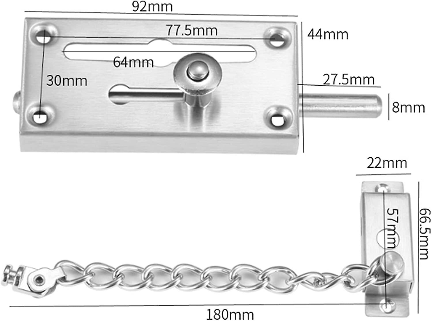Door Chain Lock, Door Lock Latch With Anti-theft Chain, Chain Door ...