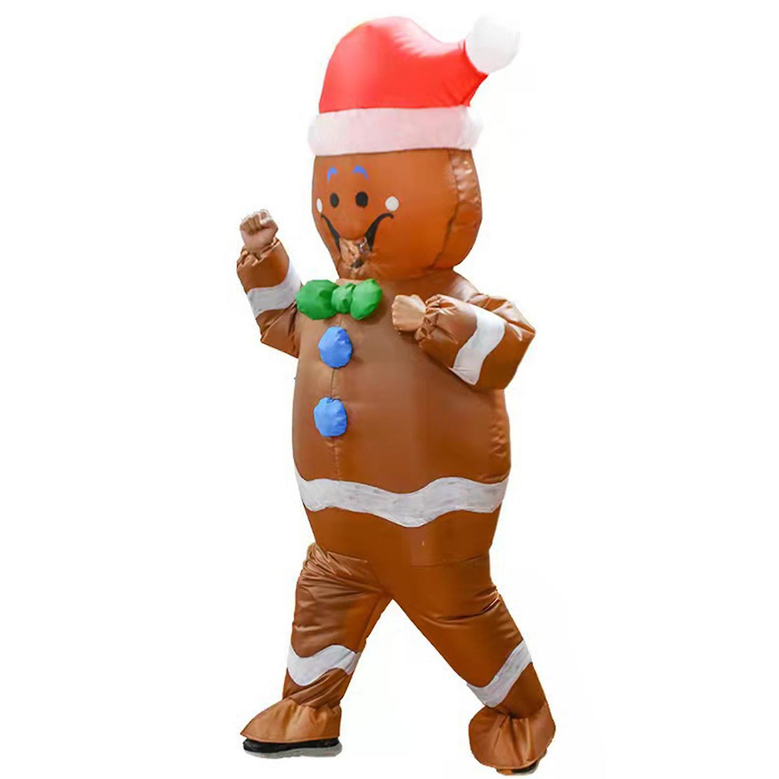 Gingerbread Man Inflatable Costume Battery Powered Theme Party Suit for ...