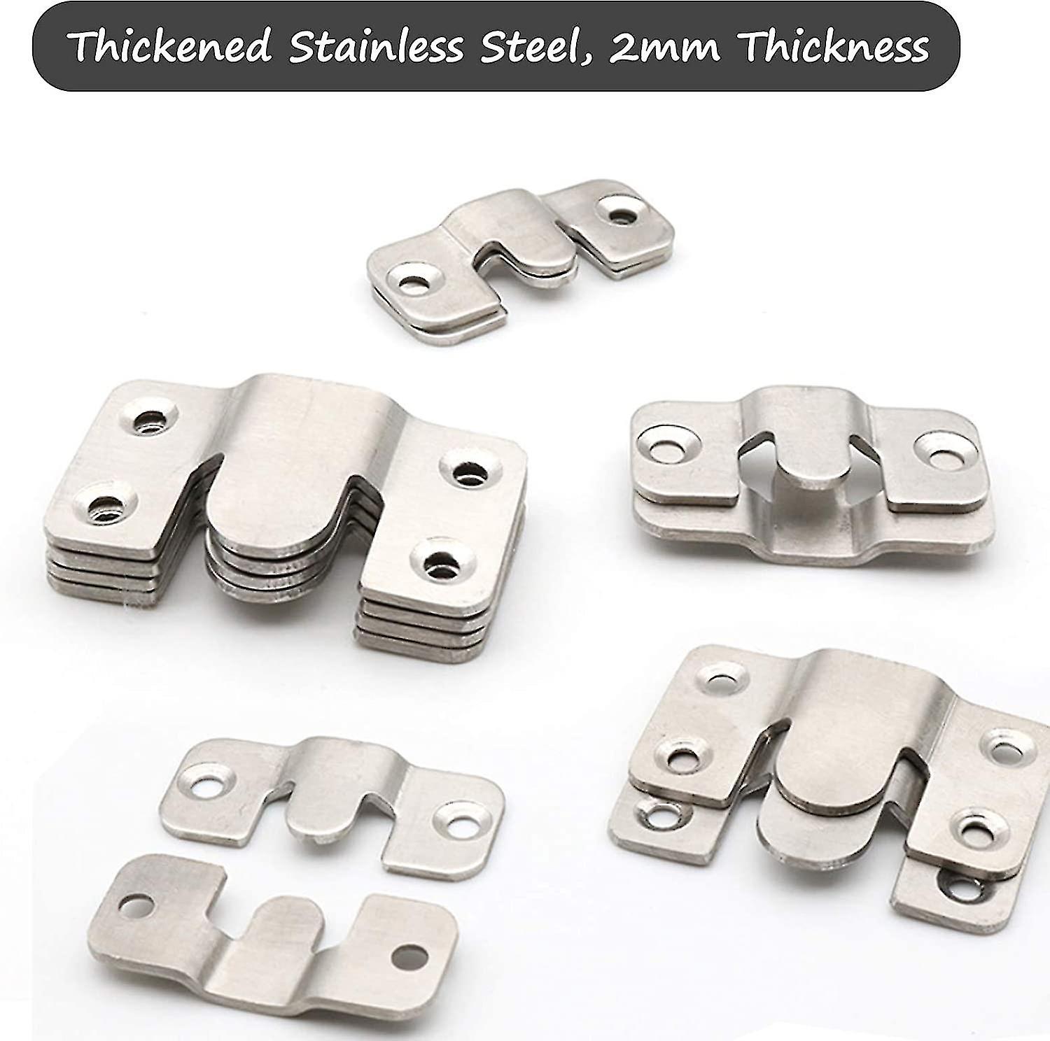 Flush Mount Brackets, Hidden Headboard Wall Mount Brackets, Stainless ...