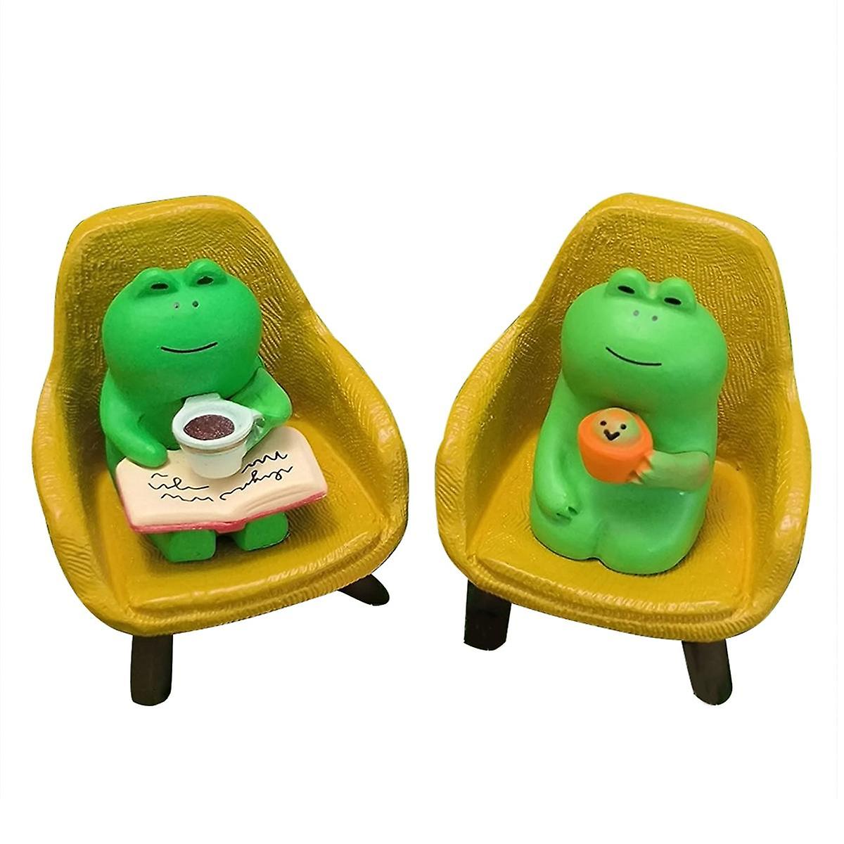 Miniature Frog Figurines Decor, Funny Resin Frog Statue for Home Decor ...