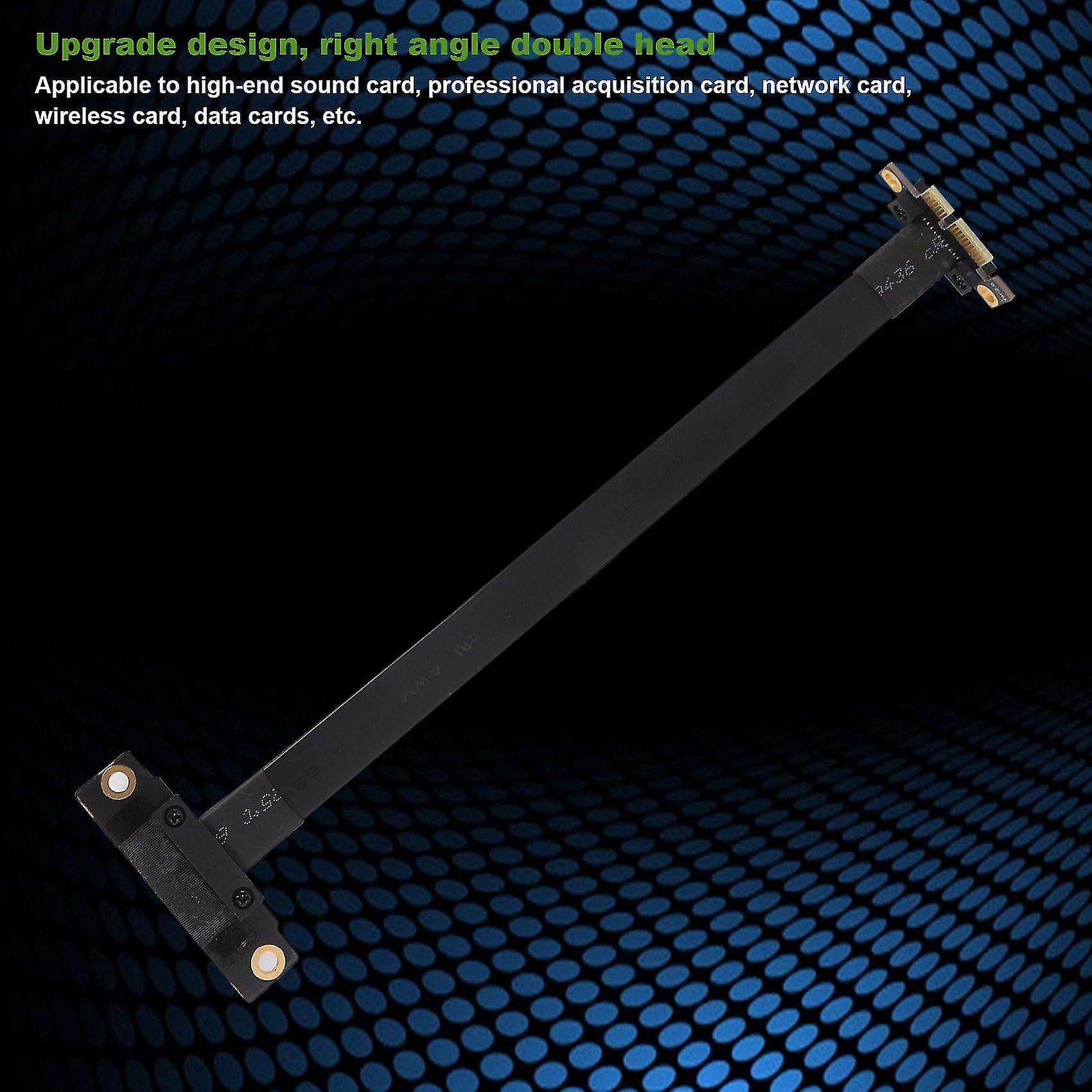Pcie X1 Riser Cable Dual Right Angle Pcie 3.0 X1 To X1 Extension Cable 8gbps Pci 1x Riser Card ...