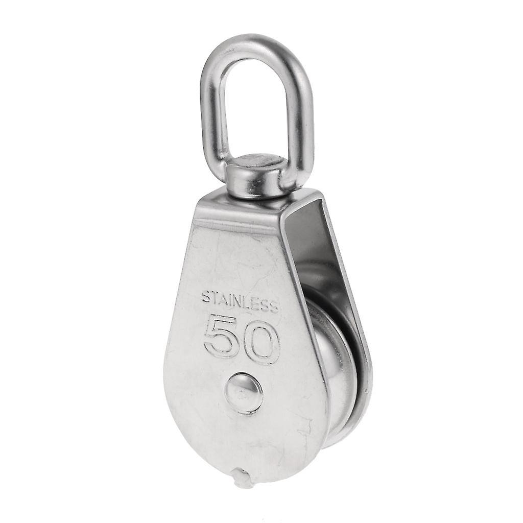 Heavy Duty Stainless Steel Swivel Eye Single Sheave Rope Pulley Block ...
