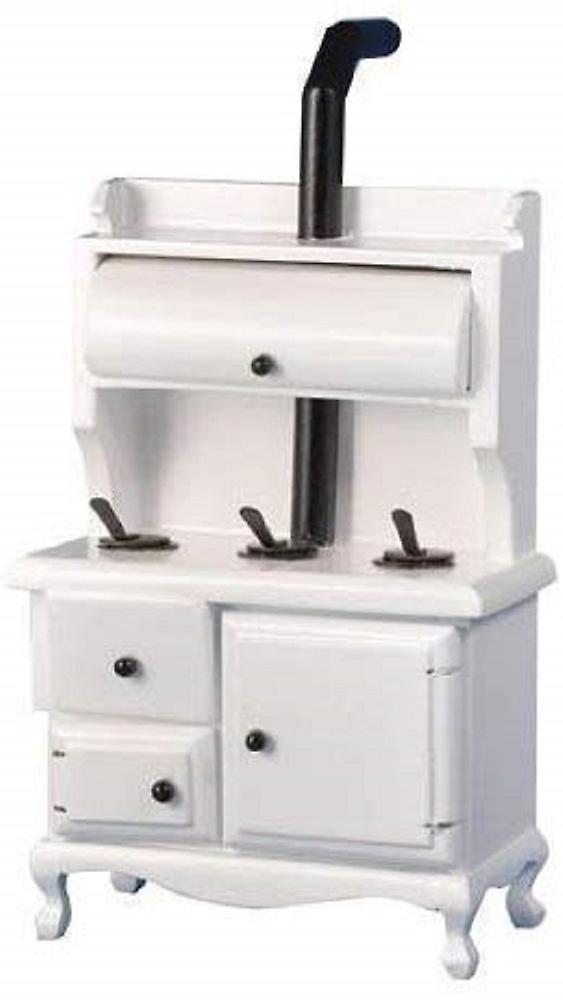 Dolls House Old Fashioned Victorian Cooker Stove White Kitchen ...