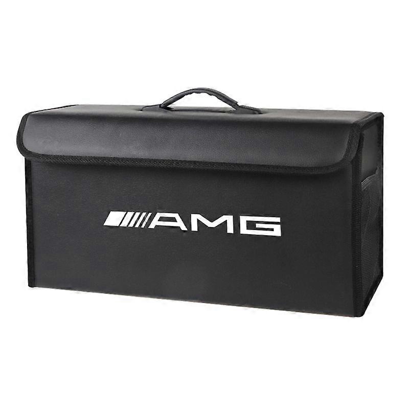 Car Leather Organizer Bag Foldable Trip Storage Box For Mercedes Benz ...
