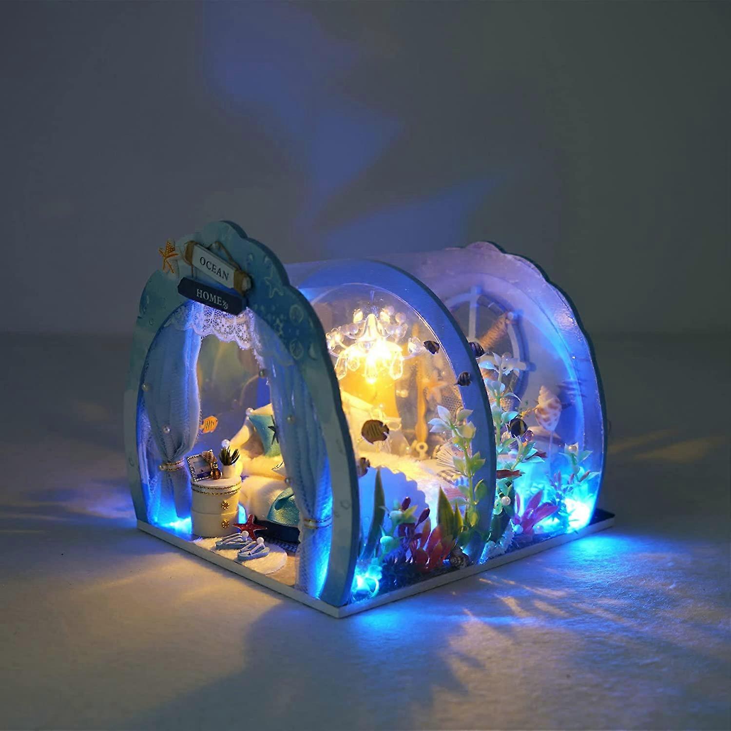 Miniature Ocean House to Build DIY Wooden Miniature Doll House in Kit ...