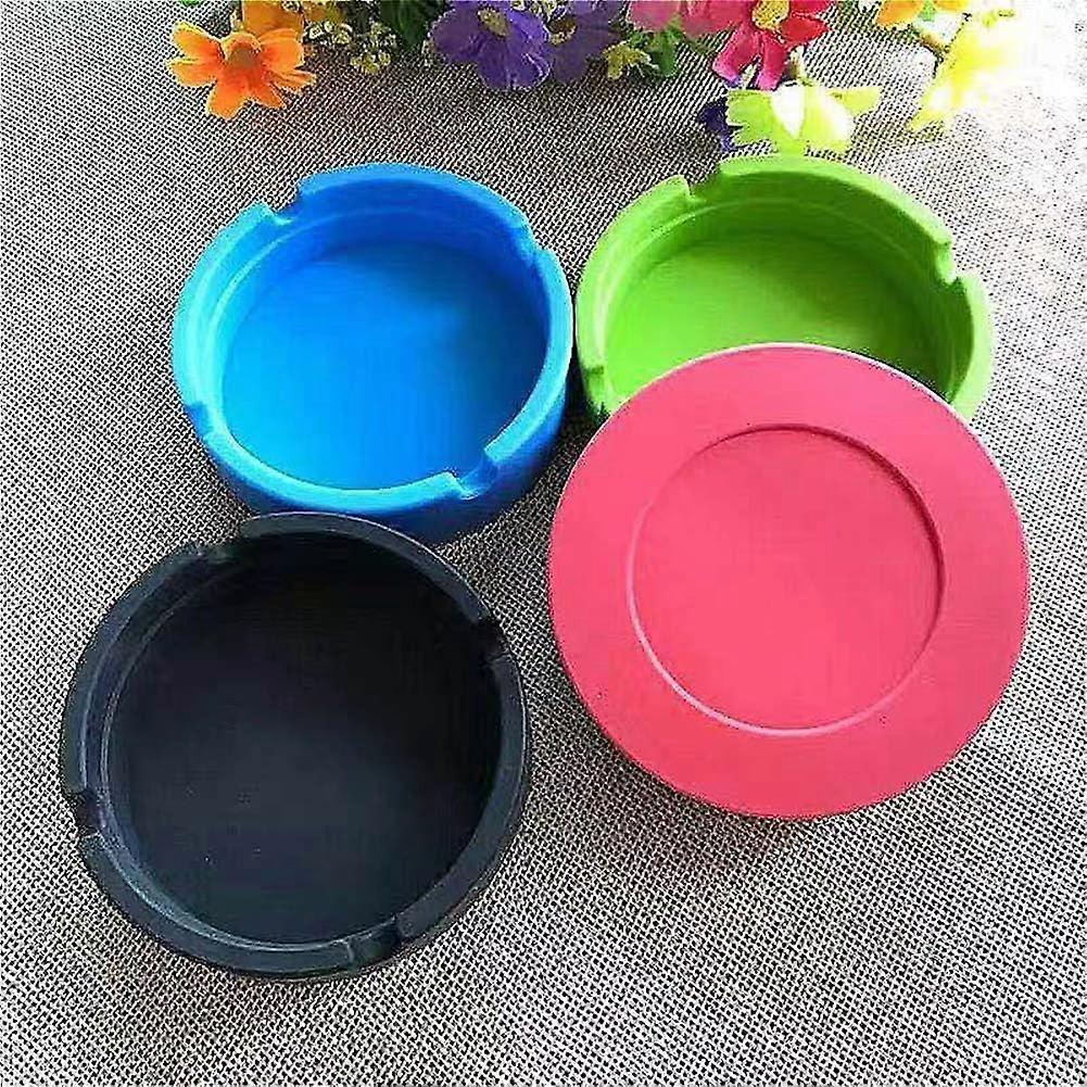 Yellow Heat Resistant Silicone Ashtray Cigarette Ash Holder for Desktop ...