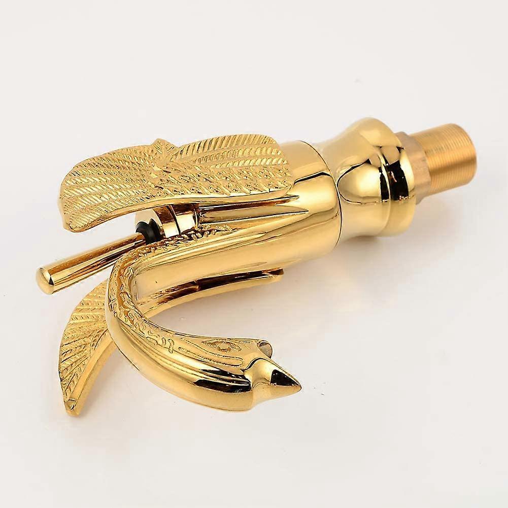 Solid Brass Polished Gold Swan Sink Faucet | Fruugo UK