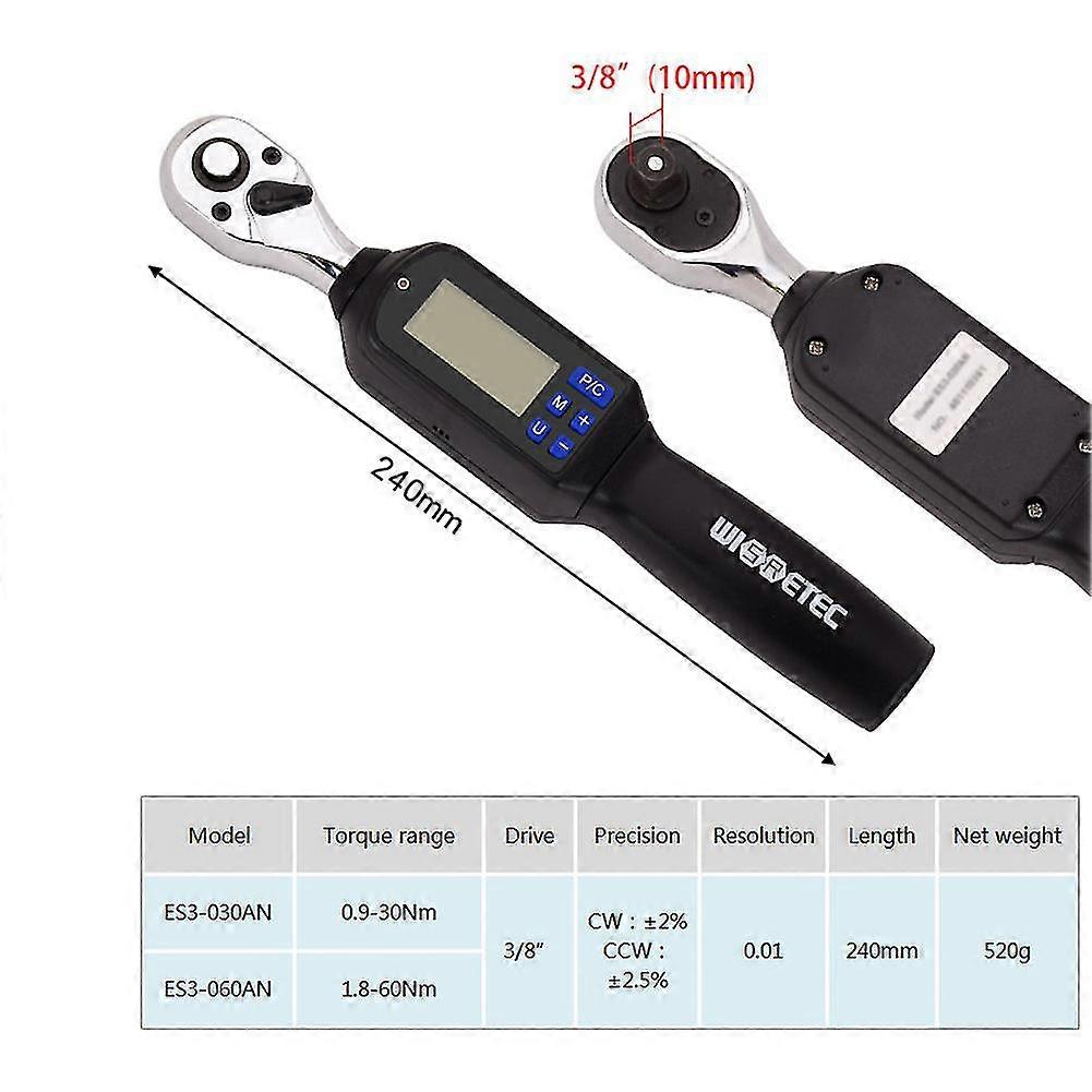 handheld digital torque wrench large screen with backlight sound led ...