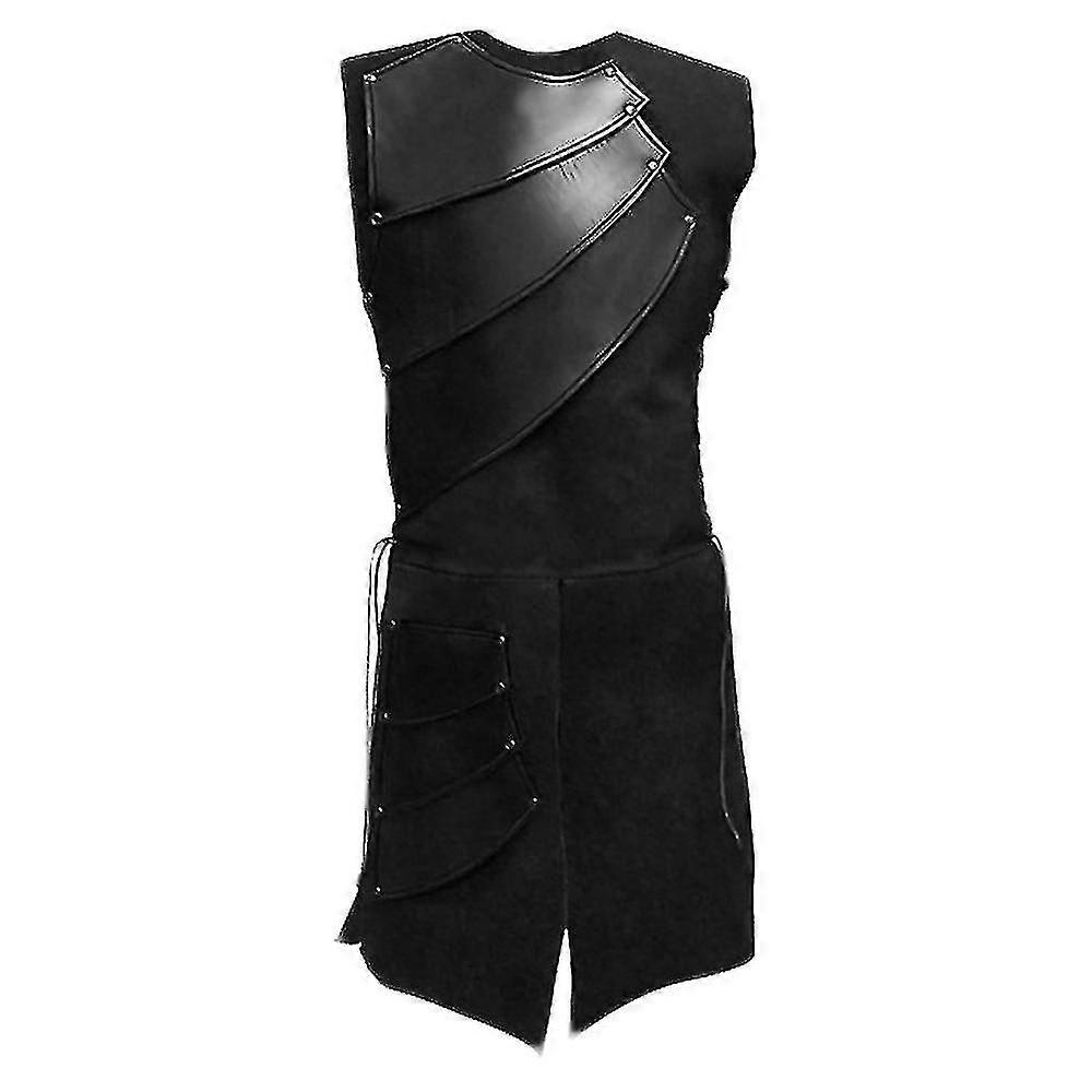 Adult Men Medieval Leather Vest Armor Larp Knight Warrior Costume Roman ...