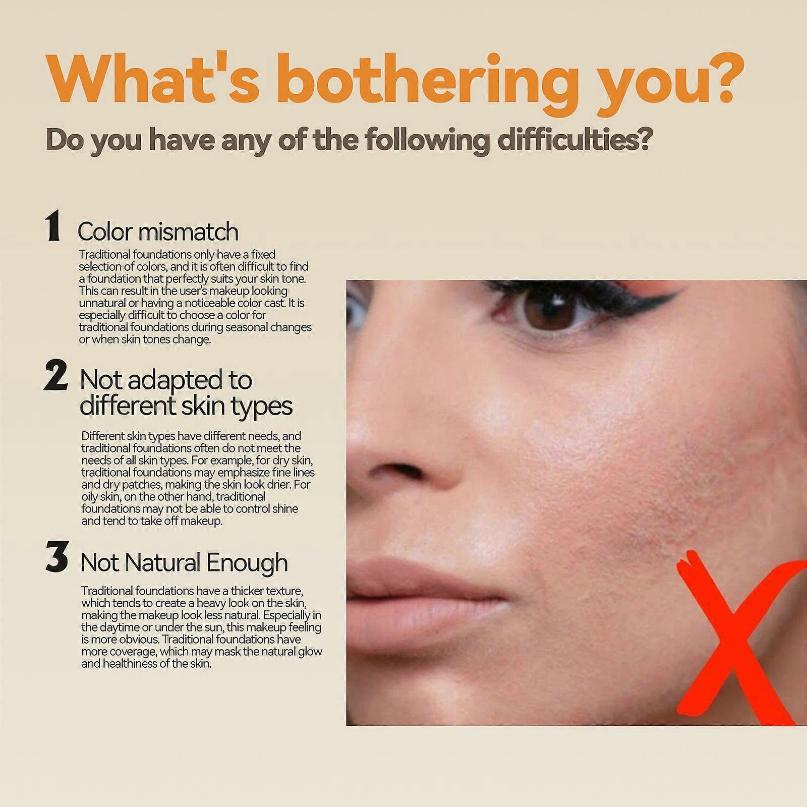 Liquid Foundation Make-Up Base, Color Changing Foundation Liquid, Color ...