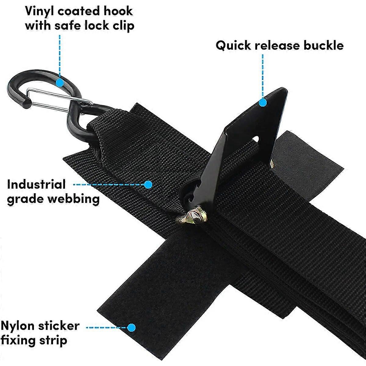 2-Pack Boat Trailer Transom Tie-Down Straps 2in x 4Ft Adjustable ...