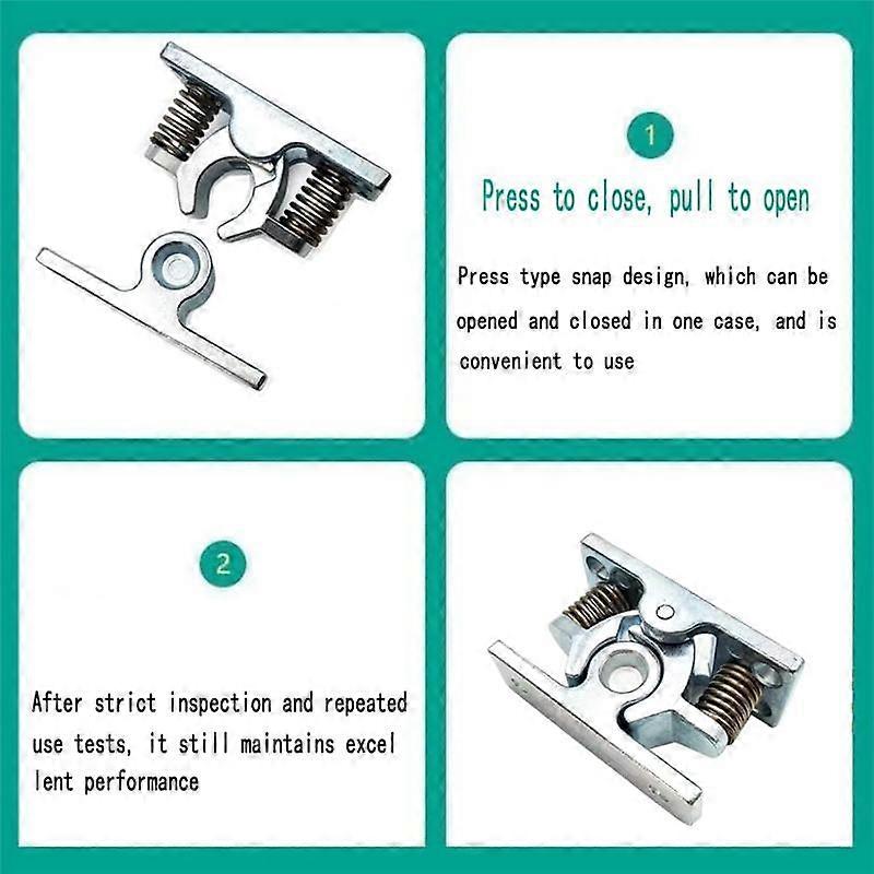 1Pcs Spring Loaded Door Easy Lock Stop Catch Release Clamp Double ...