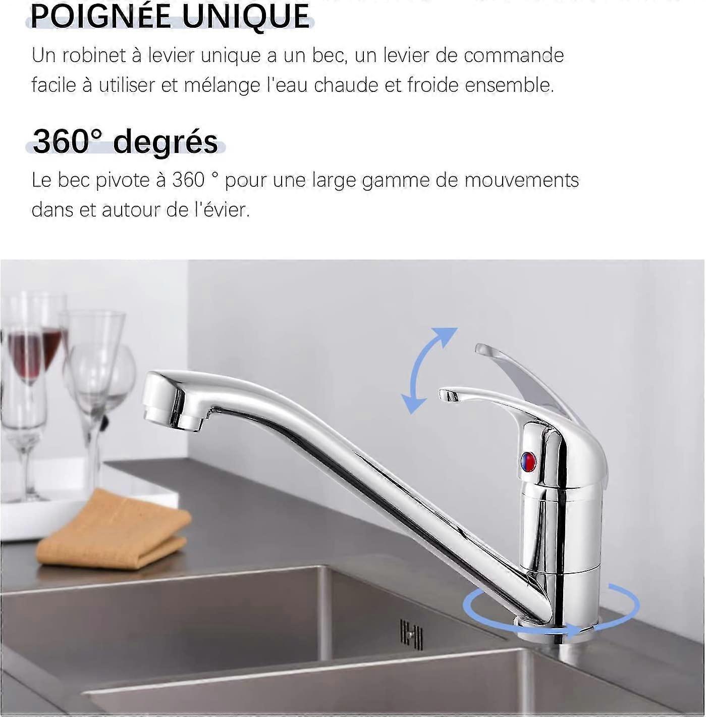 Kitchen Mixer Tap Anti-corrosion And Anti-rust Chrome Kitchen Faucet ...