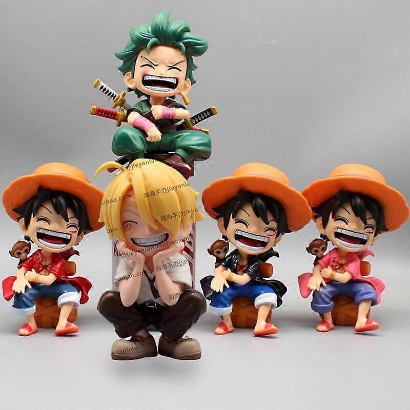 15cm Anime Monkey D Luffy Figures ONE PIECE Figurine Eyes Open Smile ...