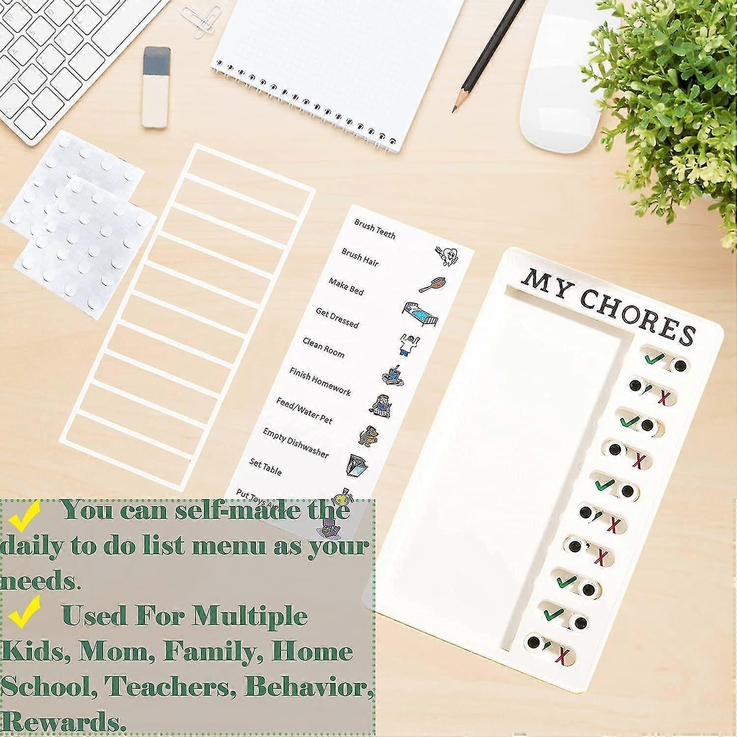 Chore Chart Memo Checklist Board Daily To Do List Planner Check List Chore Board For Kids Adults ...