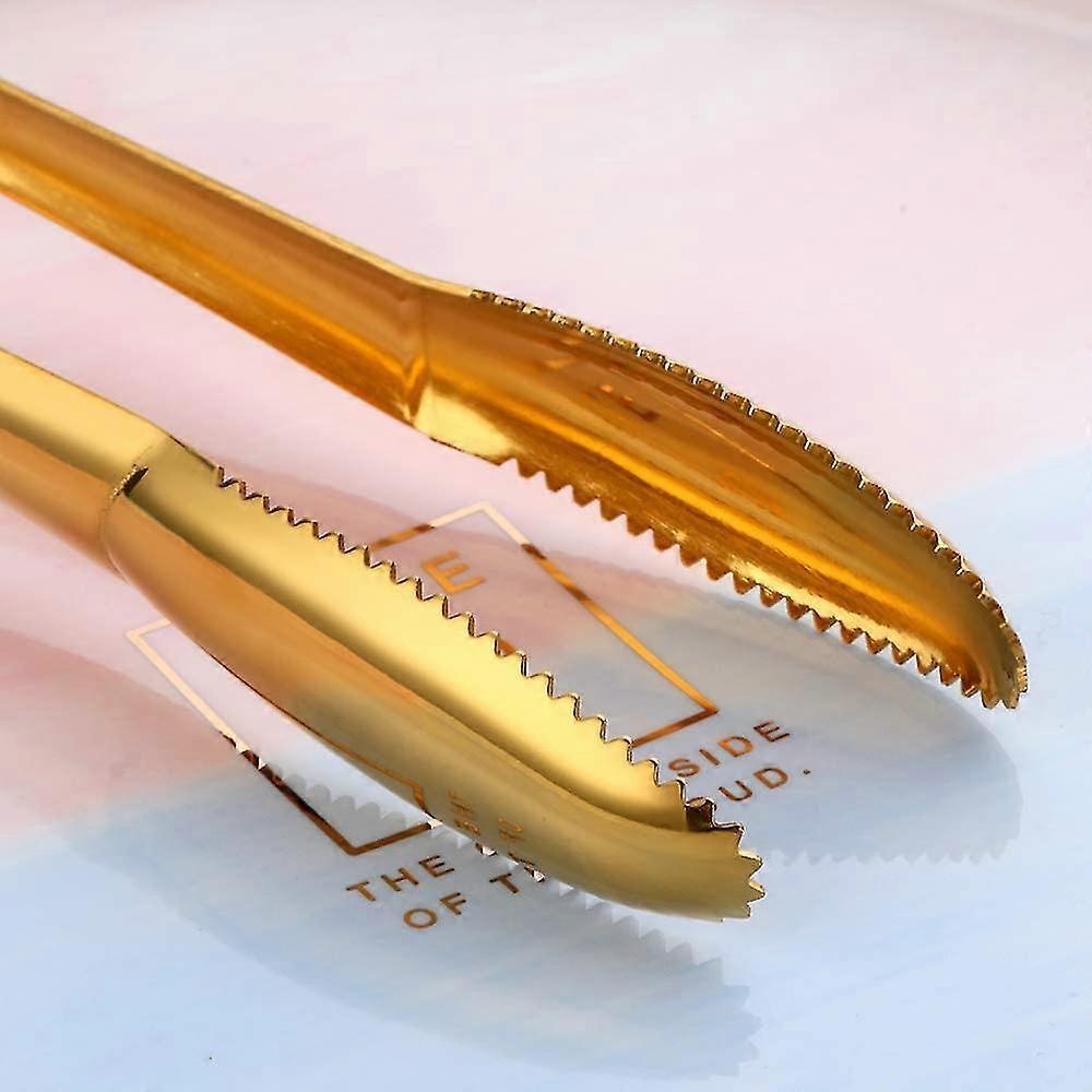 Stainless Steel Food Tongs, Metal Kitchen Tongs Non-slip Grip, Heat ...