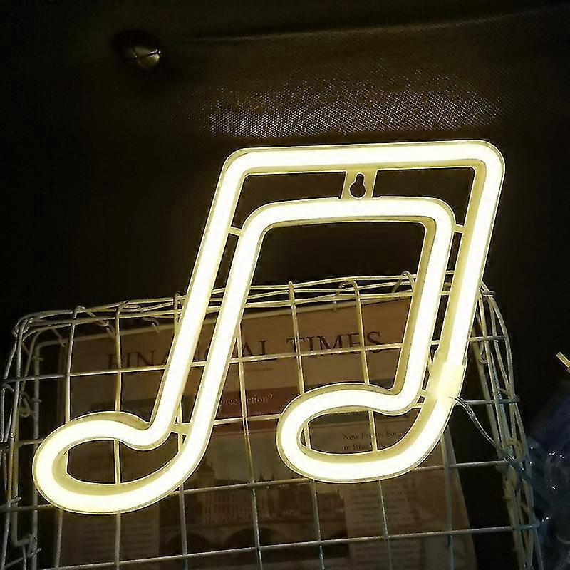 Wall Decor Led Music Note Shaped Neon Lights Decorative Night Light For ...