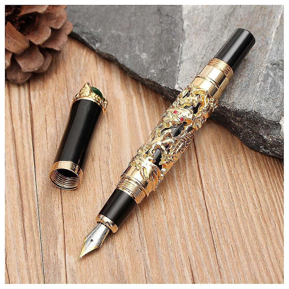 Luxury 18KGP 0.5mm Gold Dragon Dragon Fountain Pen Fountain Pen | Fruugo UK