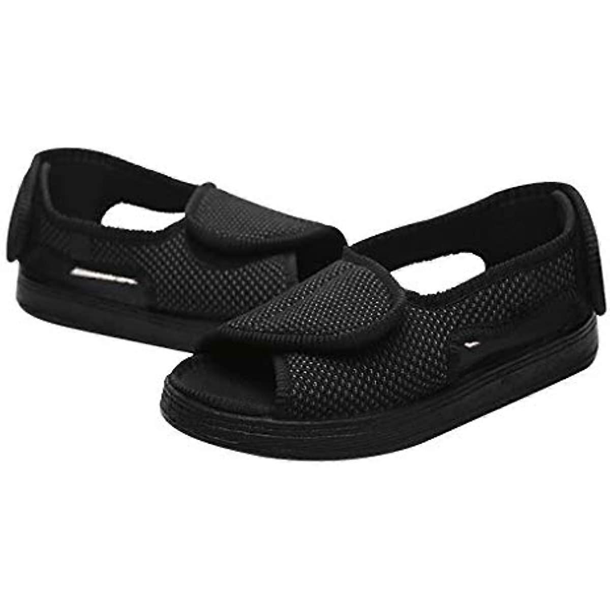 Moonlove Open Toe Diabetic Sandals Adjustable Closure Edema Shoes Wide ...