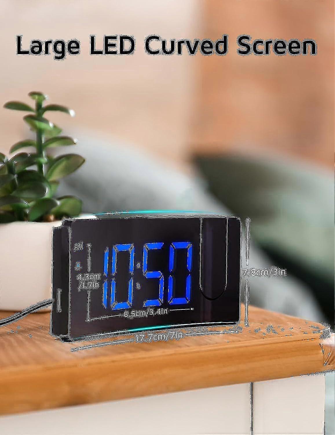 Projection Alarm Clock, Digital Clock With 180 Rotatable Projector, 3 ...