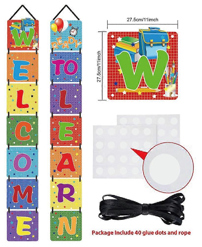 Back to School Banner Welcome Banner for First Day of School Hanging ...