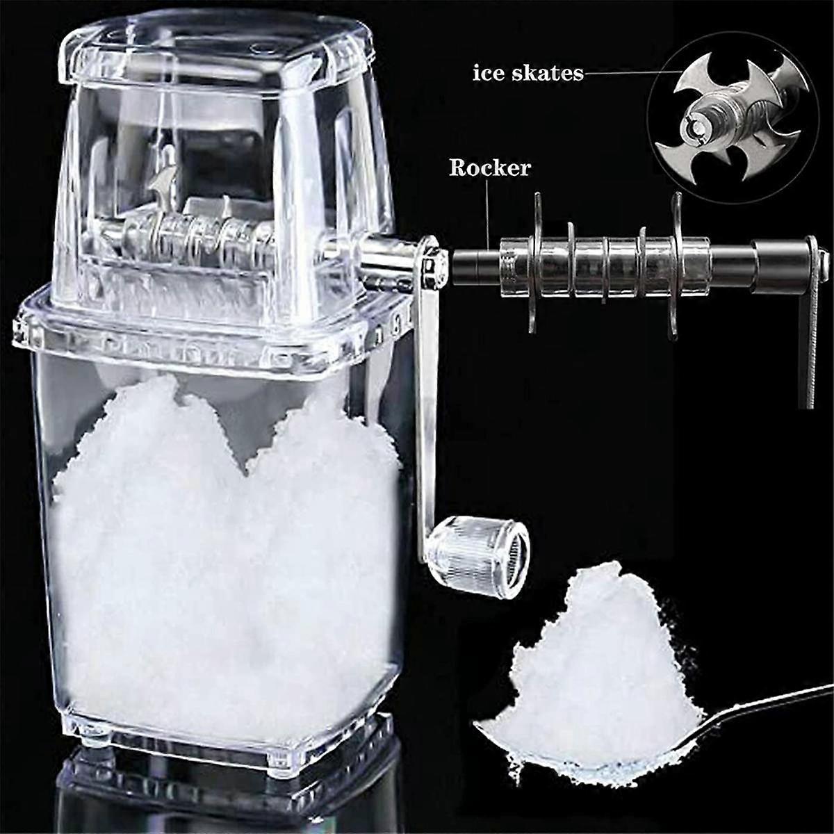 Ice Crusher Manual Rotary Ice Crusher Cocktails Machine Ice-Cube ...