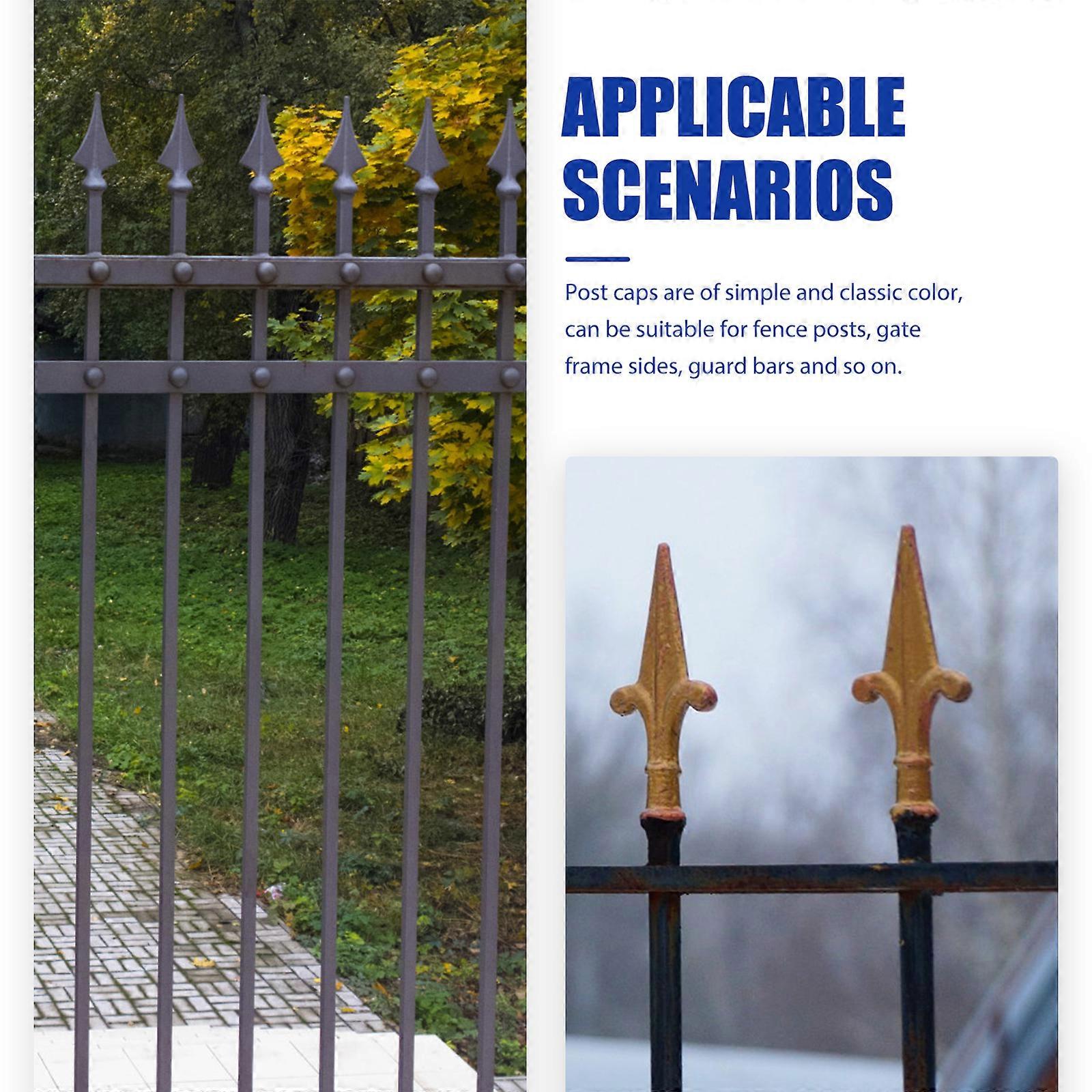 10pcs Fence Post Caps Outdoor Fence Post Caps Covers Decorative Picket ...