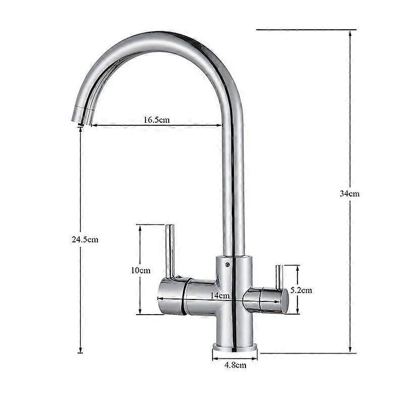 SHBSHAIMY Chrome Filter Kitchen Faucet Drinking Pure Water Kitchen Tap ...