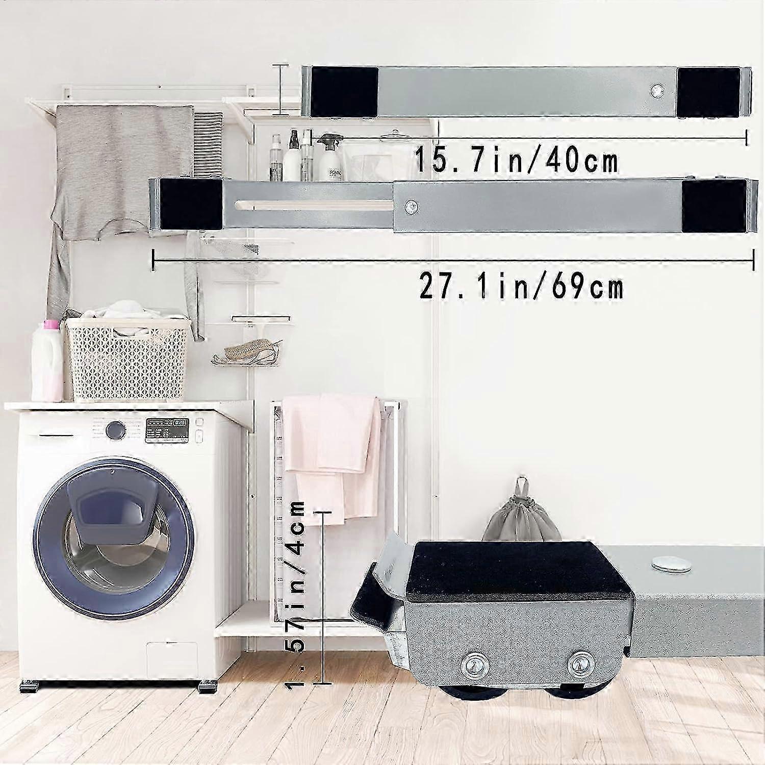 Washing machine base with wheels, fridge platform has non-slip shock ...