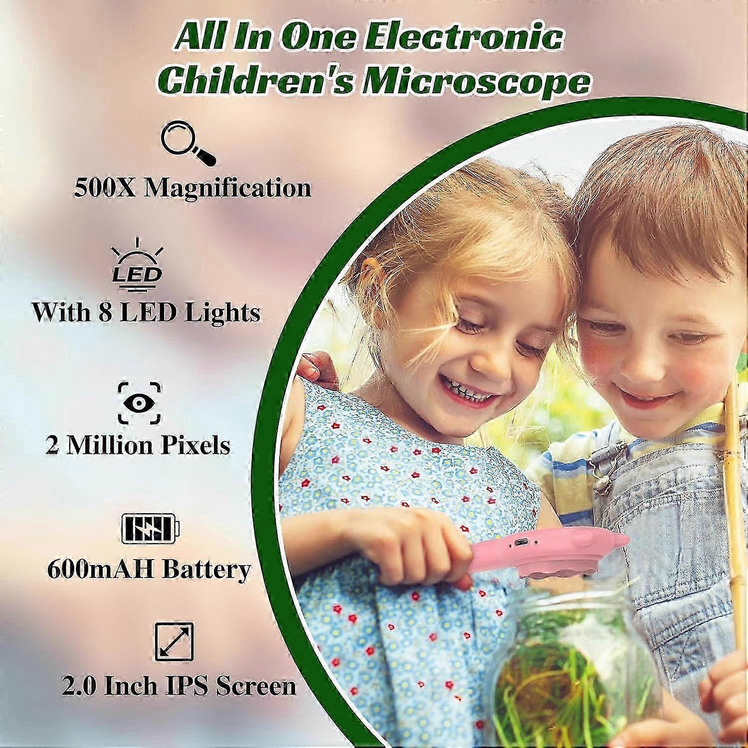 Mini Microscope for Kids,Handheld Kids Microscope Magnifying Glass ...