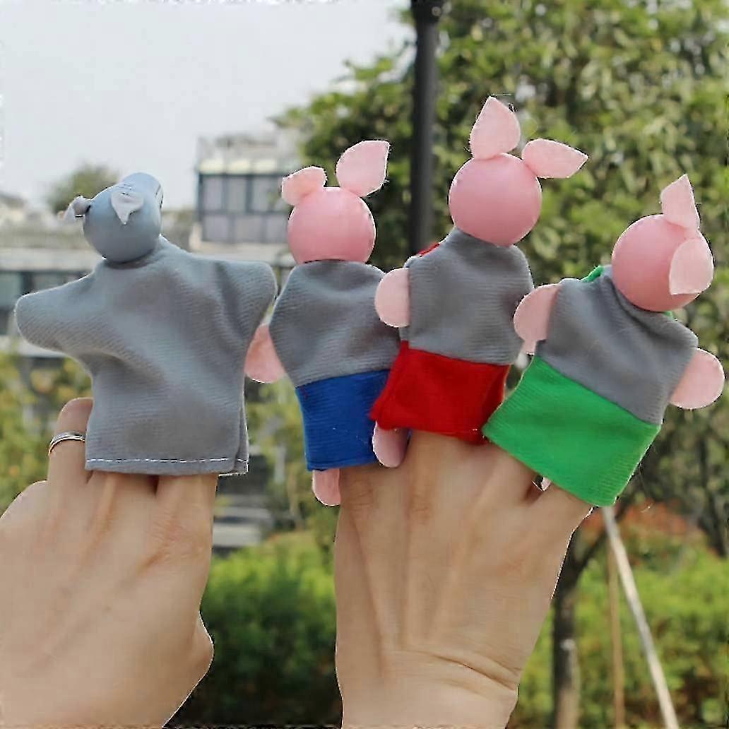 The Three Little Pigs and the Wolf Finger Puppet Story Toy, Toddler ...