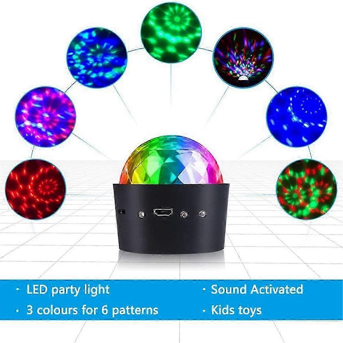 Mini Disco Ball Light, Voice Control Disco Party Lights Stage Lighting ...
