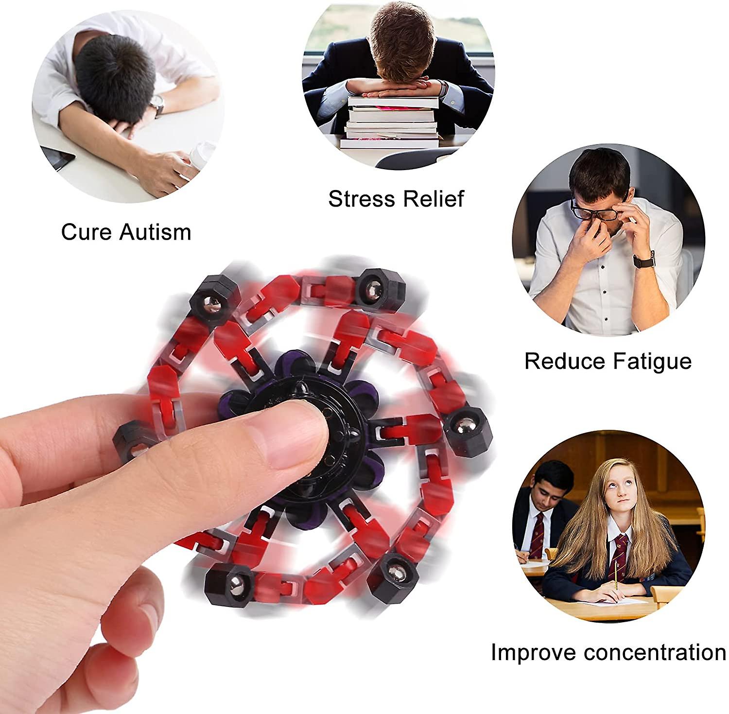 Finger Hand Spinner Leksak Spinning Top Focus Leksak med transformerbar ...