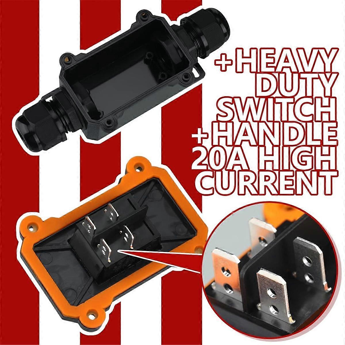 2 Pcs 12V Inline Switch Waterproof Inline Cord Switch Waterproof Toggle ...