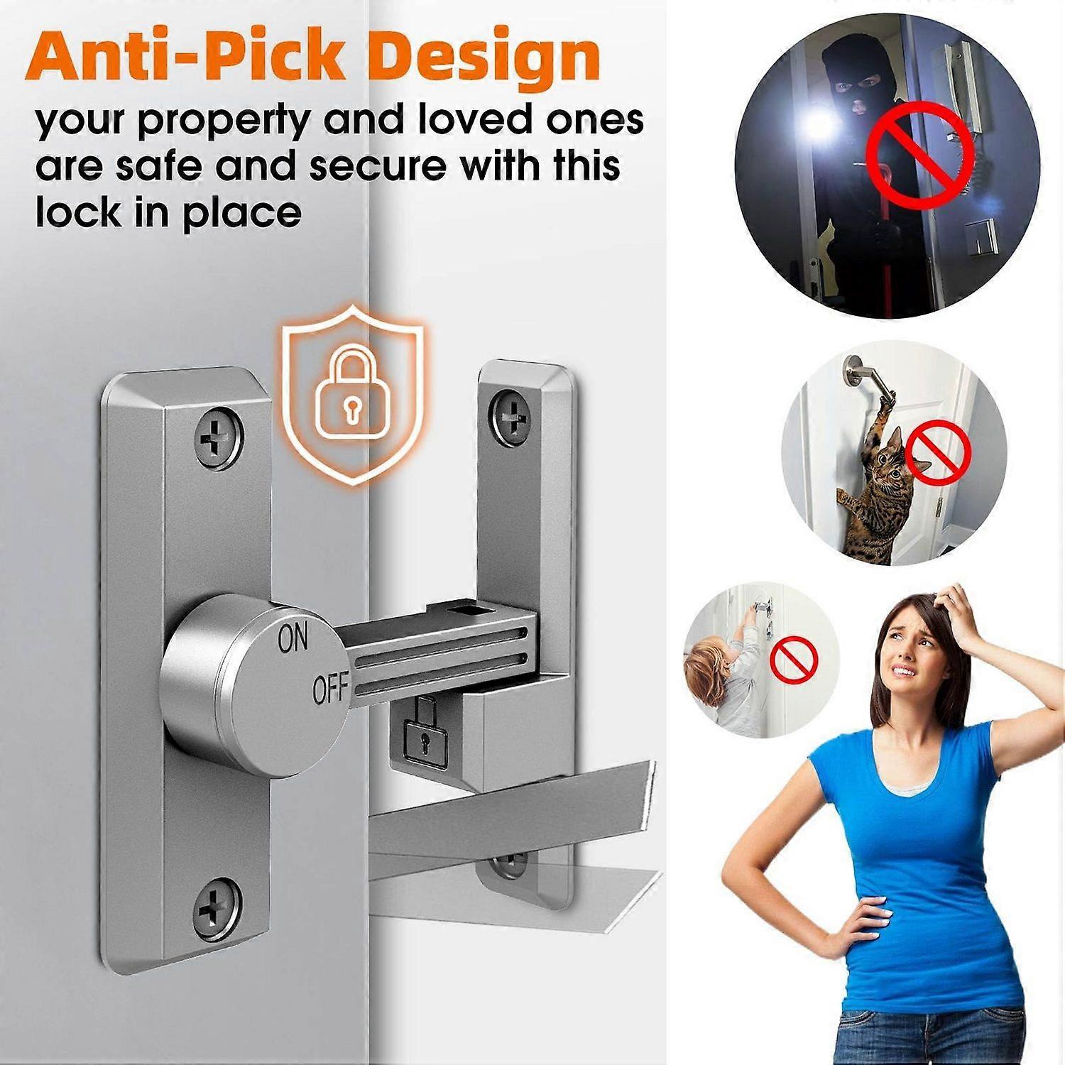 Folding bolt, 90/180 degrees, zinc alloy lock, secure folding, durable ...