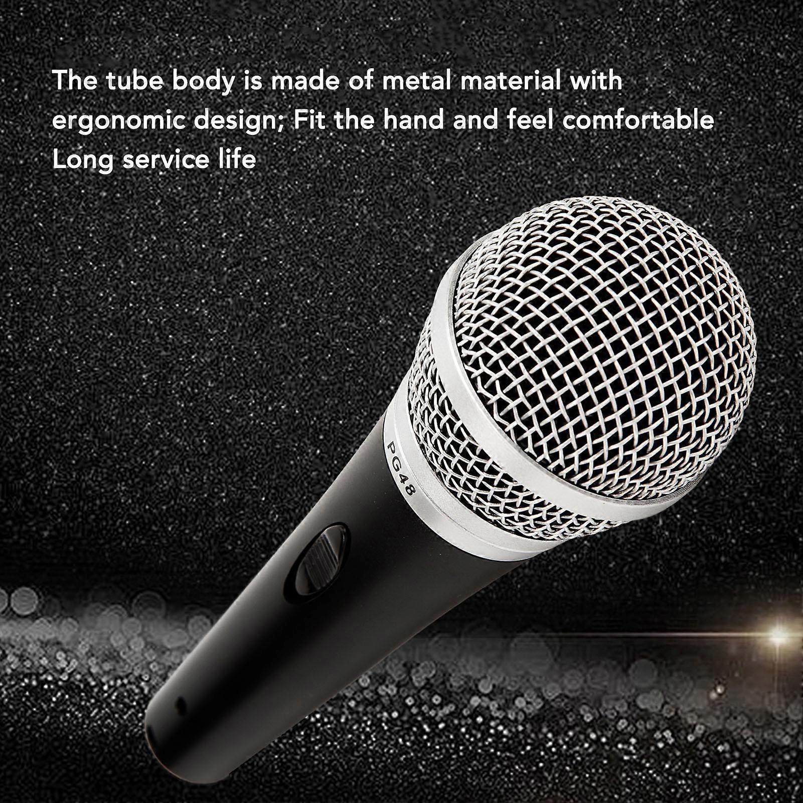 Wired Microphone with Sound Cable Plug and Play Cardioid Pickup Wired ...