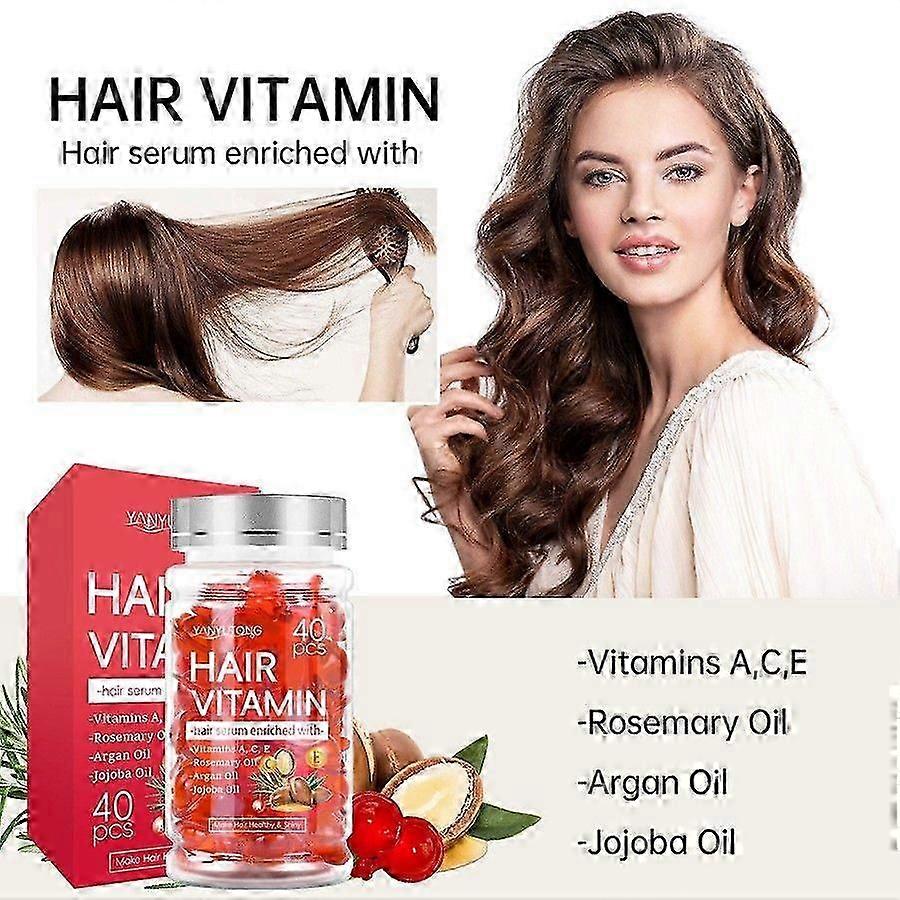 Hair Treatment Serum Oil Capsules, Enriched Argan, Rosemary, Jojoba Oil & Vitamins A C E, Leave ...