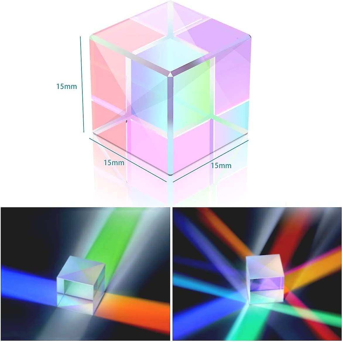 2024 Cubic Prism 15mm Refraction Crystal Clear Prism Optical Glass ...