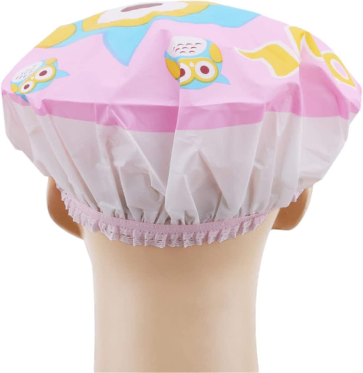 Reusable Children's Funny Cartoon Animal Shower Cap Pvc Printed Elastic ...