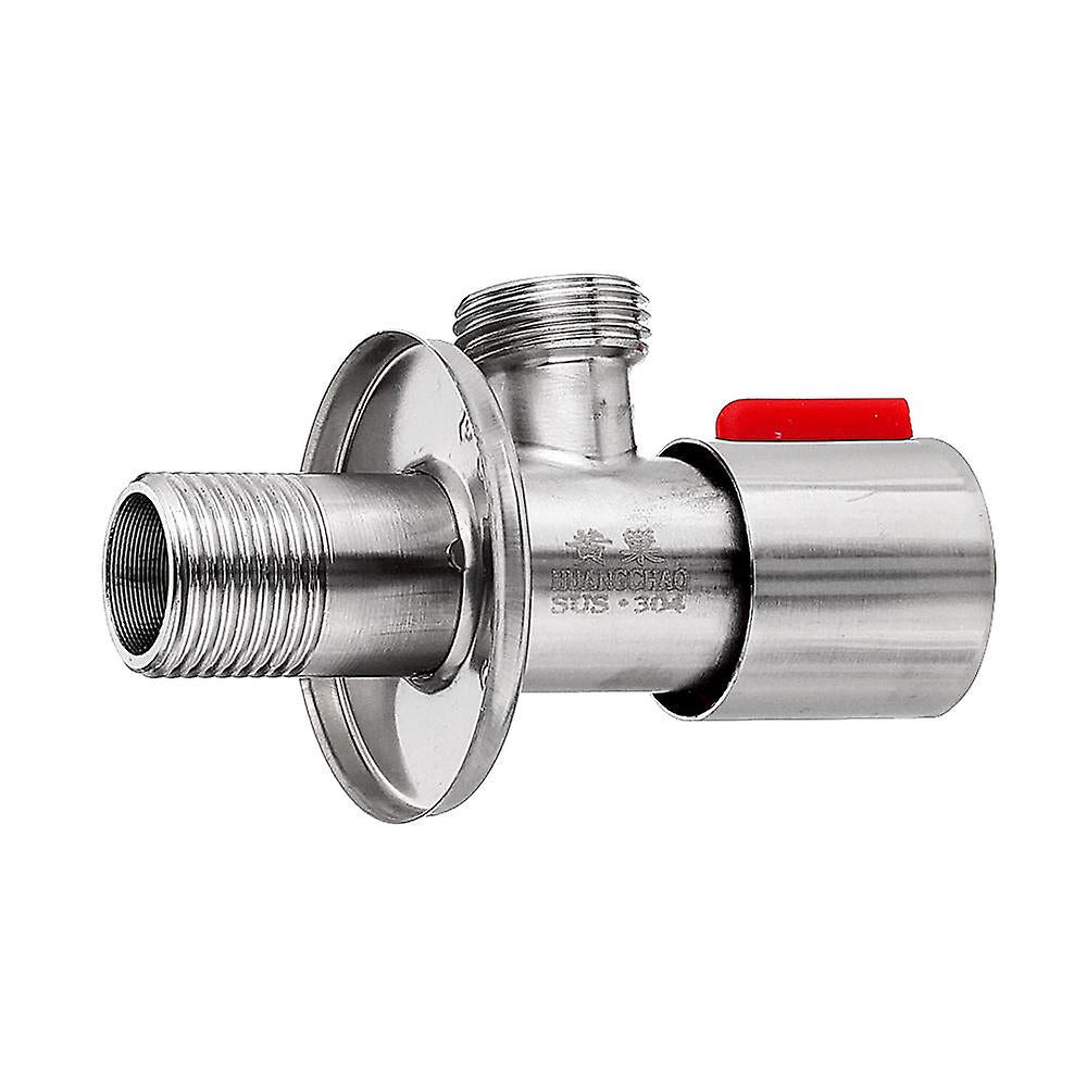 Stainless steel brushed hot & cold water triangle valve g1/2 thread ...