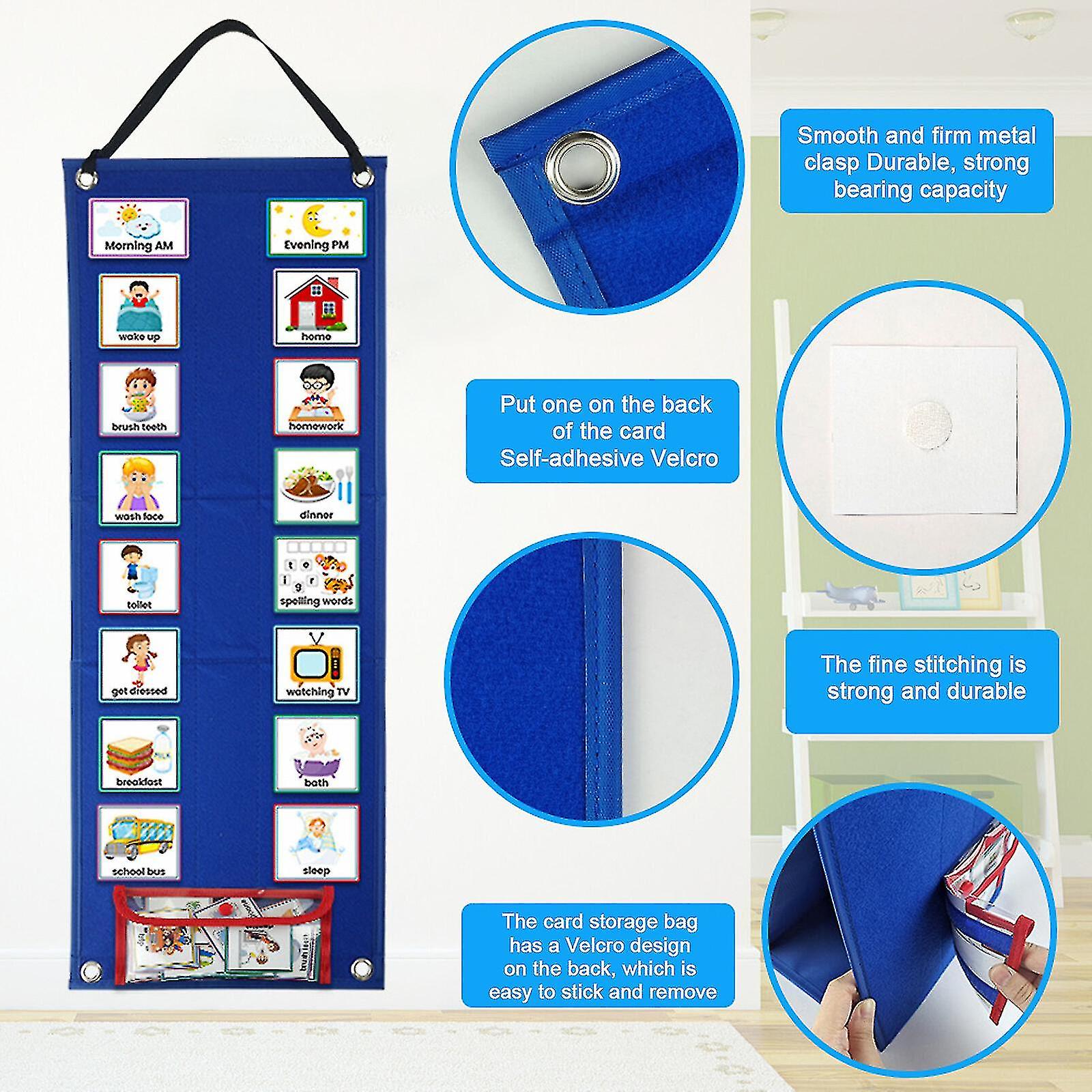Children's Visual Timeline Autism Daily Housework Routine Chart Wall ...