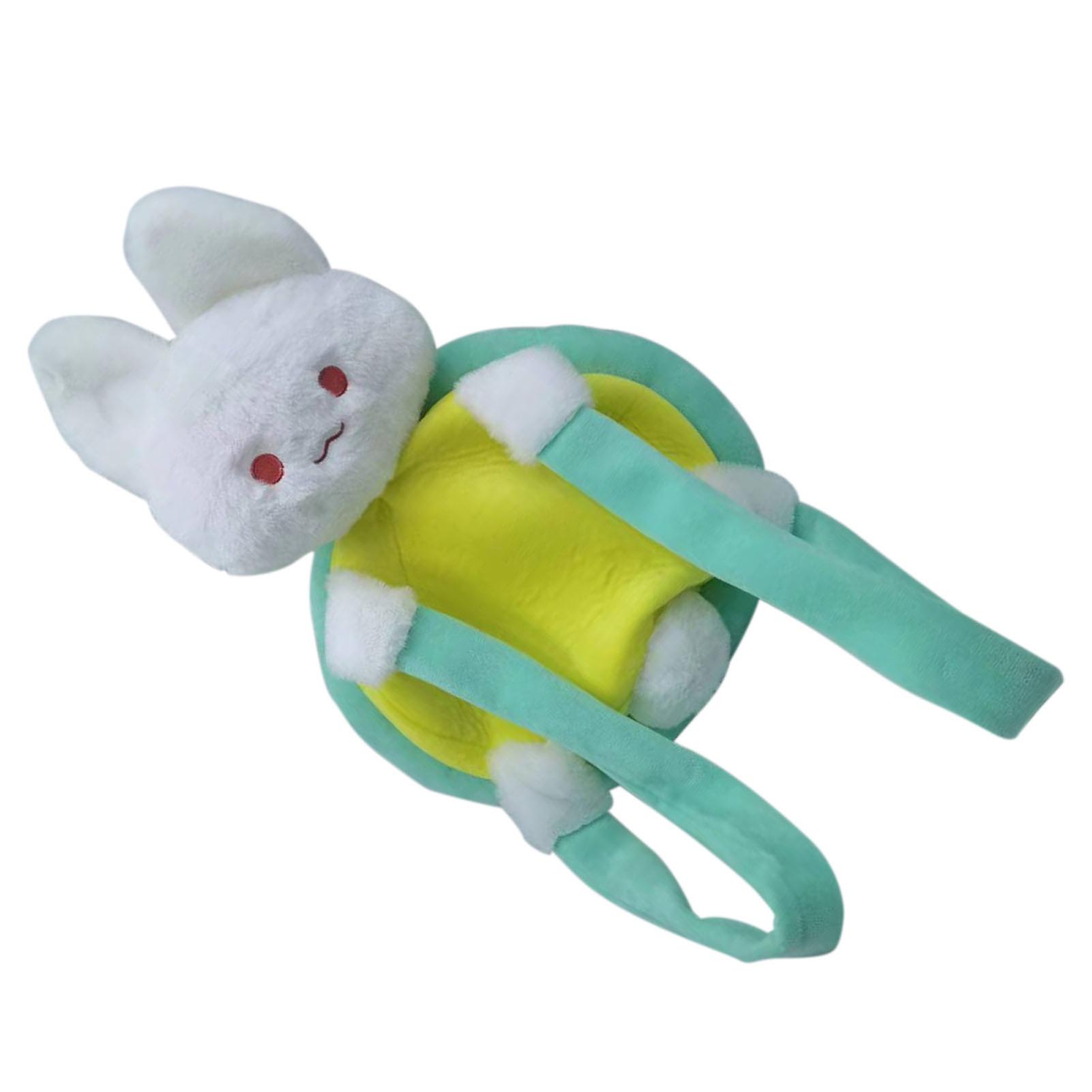 Rabbit Turtle Plush Backpack PP Cotton Short Plush Cartoon Perfect ...