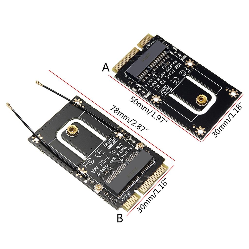 M2 E Key to miniPCIe Adapter for Mounting M.2 2230 WiFi Bluetooth Card ...