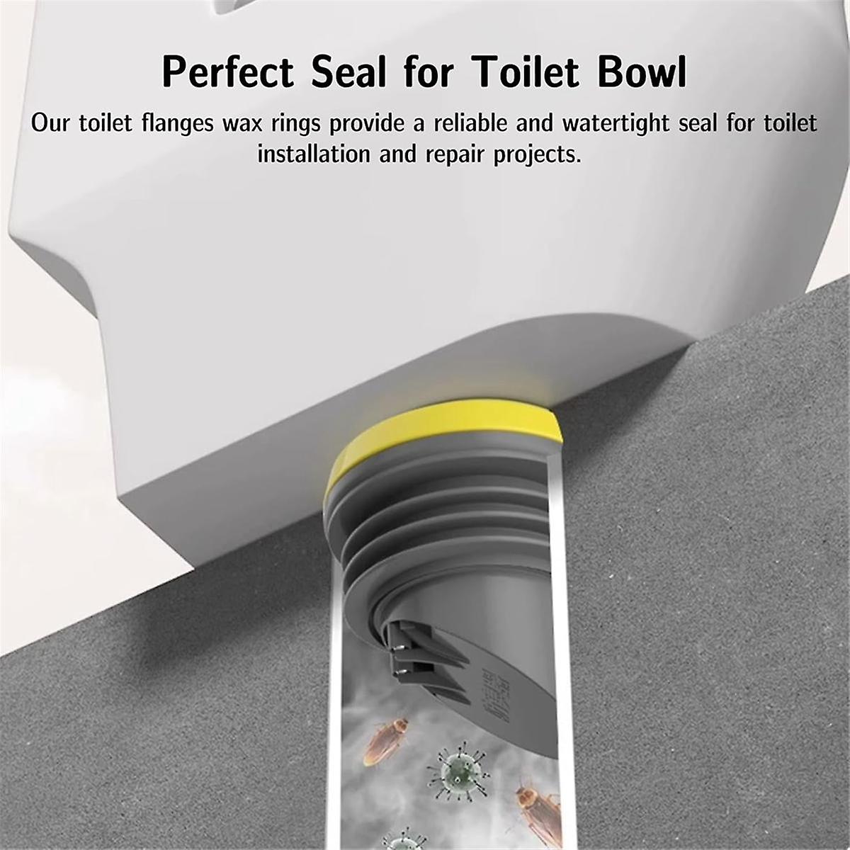 2PCS Toilet Flanges Wax Rings with Prevent Backflow Valve - Thick Wax ...