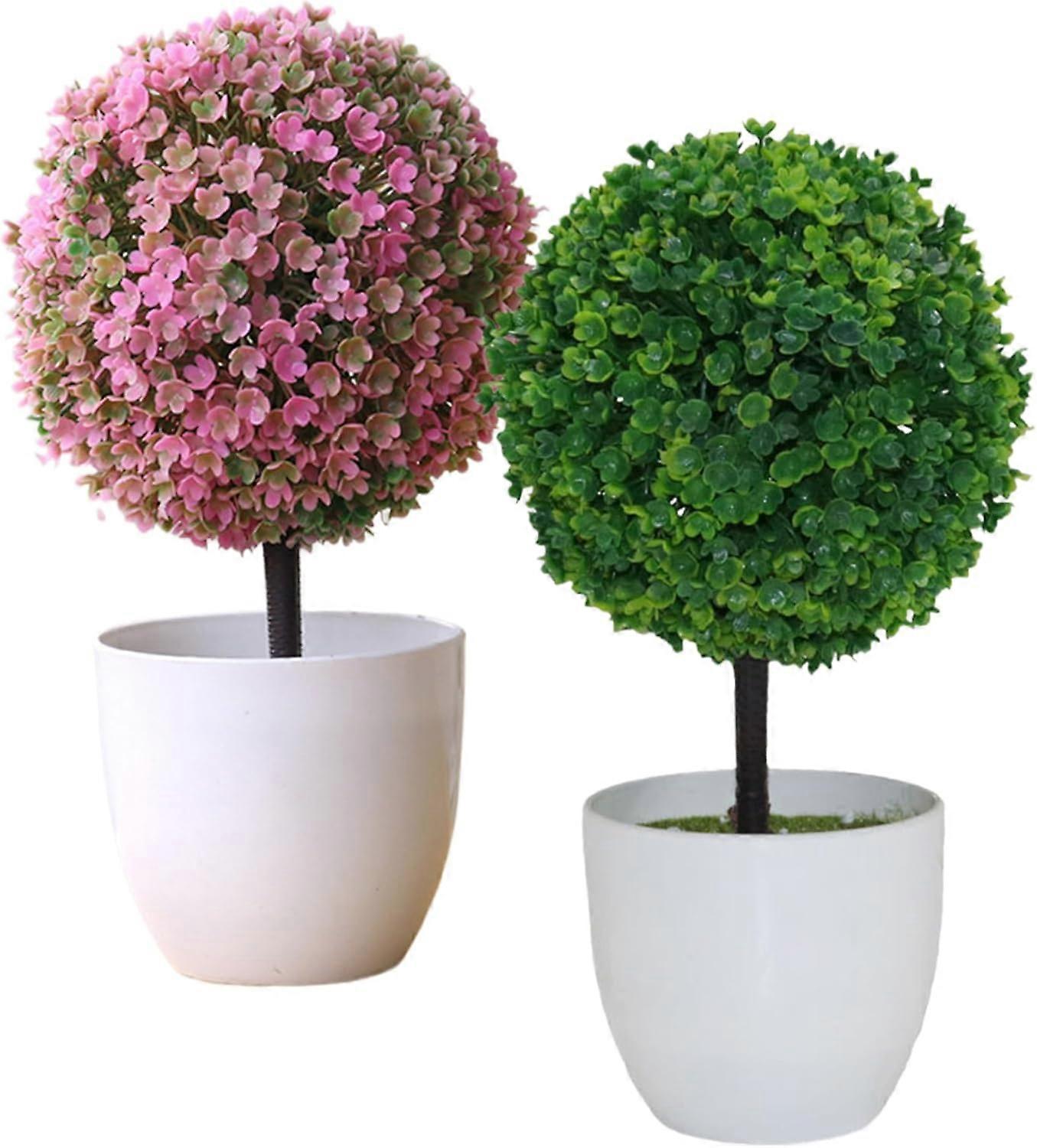 Bunny Boxwood Topiary 2PCS 10 Inch Artificial Topiary Trees in Pot ...