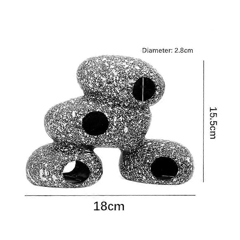 Aquarium Cichlid Stone Shelter Hiding Cave Ceramic Rock Shrimp Breeding ...